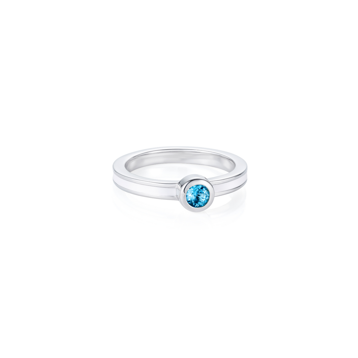 'Better Together' Ostro Blue Topaz Round Stacking Ring – Something Blue ...
