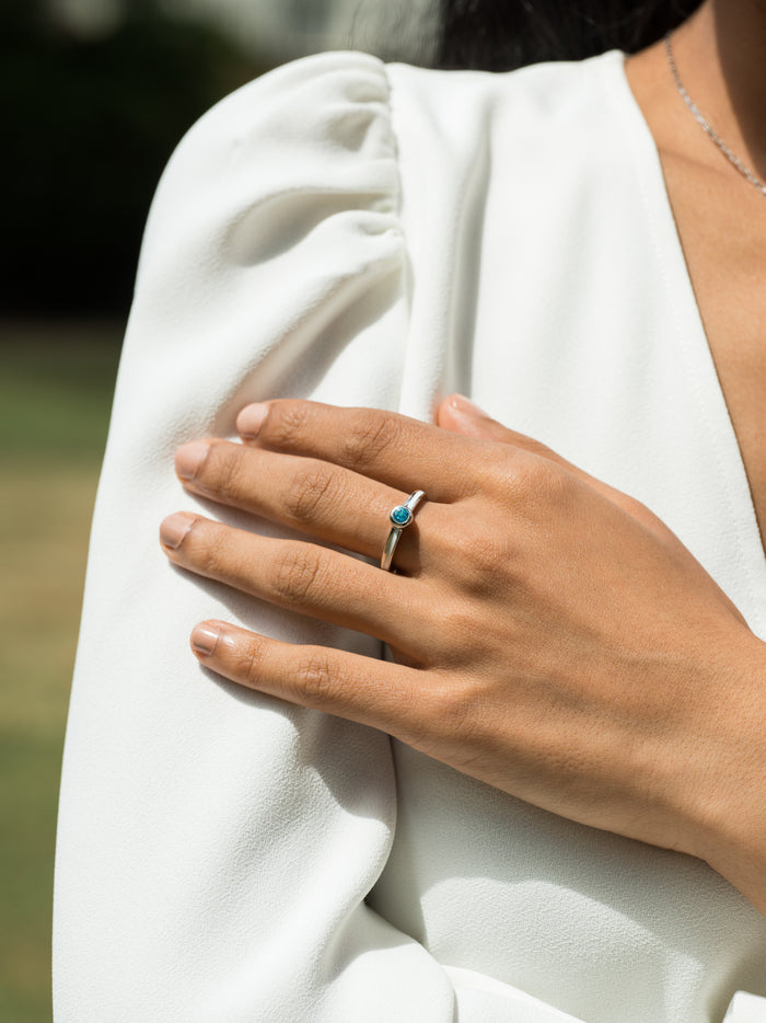 'Better Together' Ostro Blue Topaz Round Stacking Ring – Something Blue ...