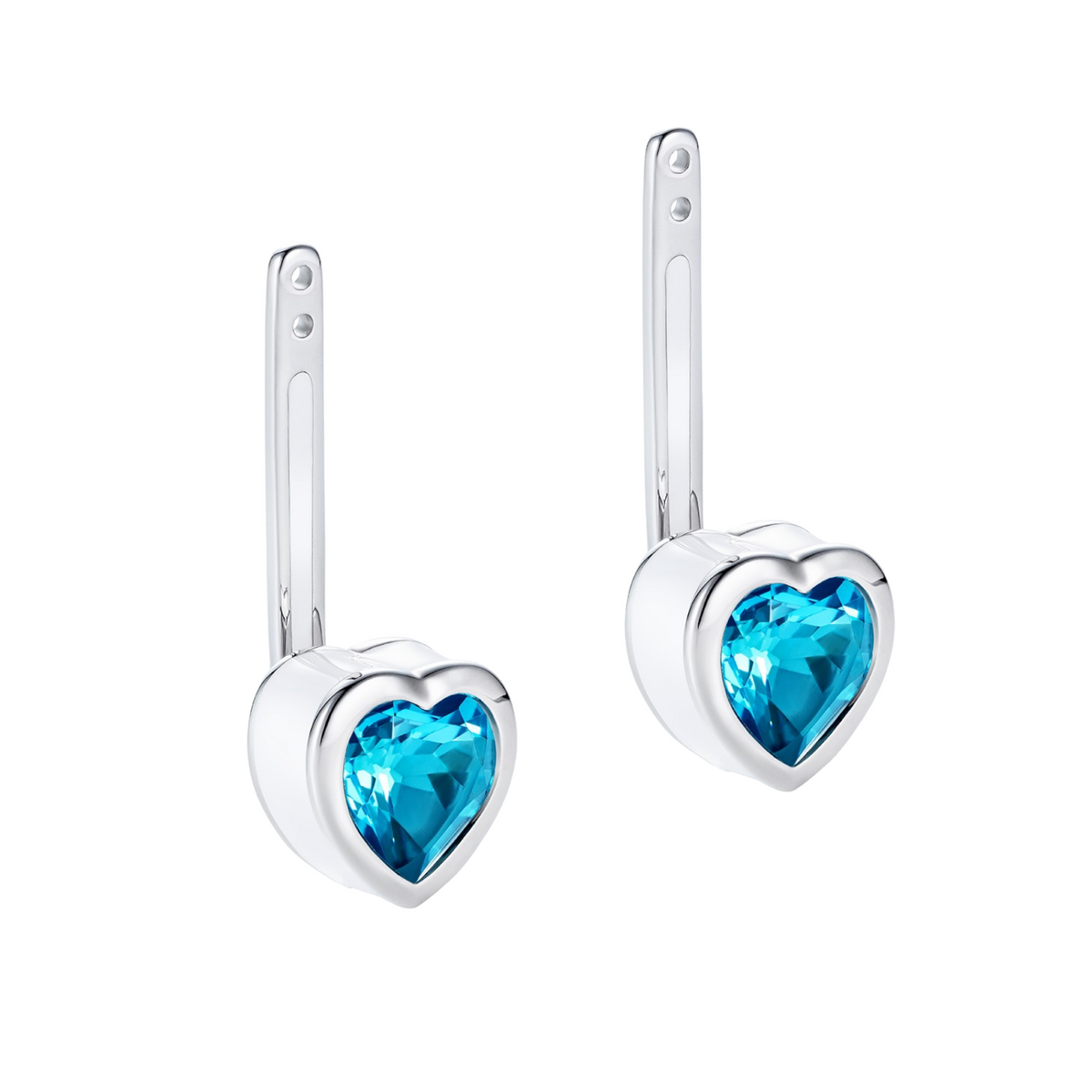 'Mix & Match' Ostro Blue Topaz Heart Earring Drops – Something Blue By ...