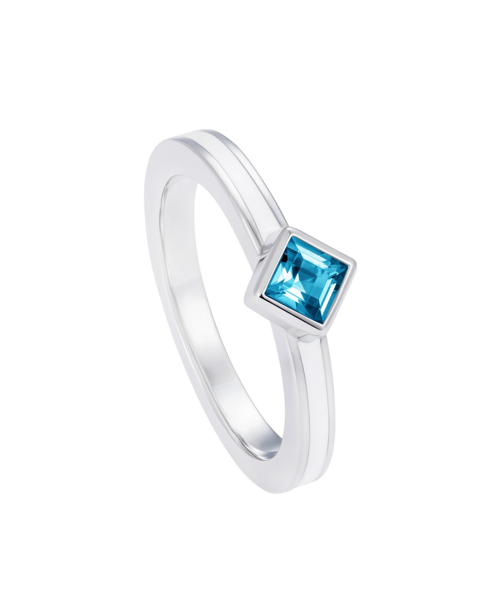 'Better Together' Ostro Blue Topaz Square Stacking Ring – Something ...