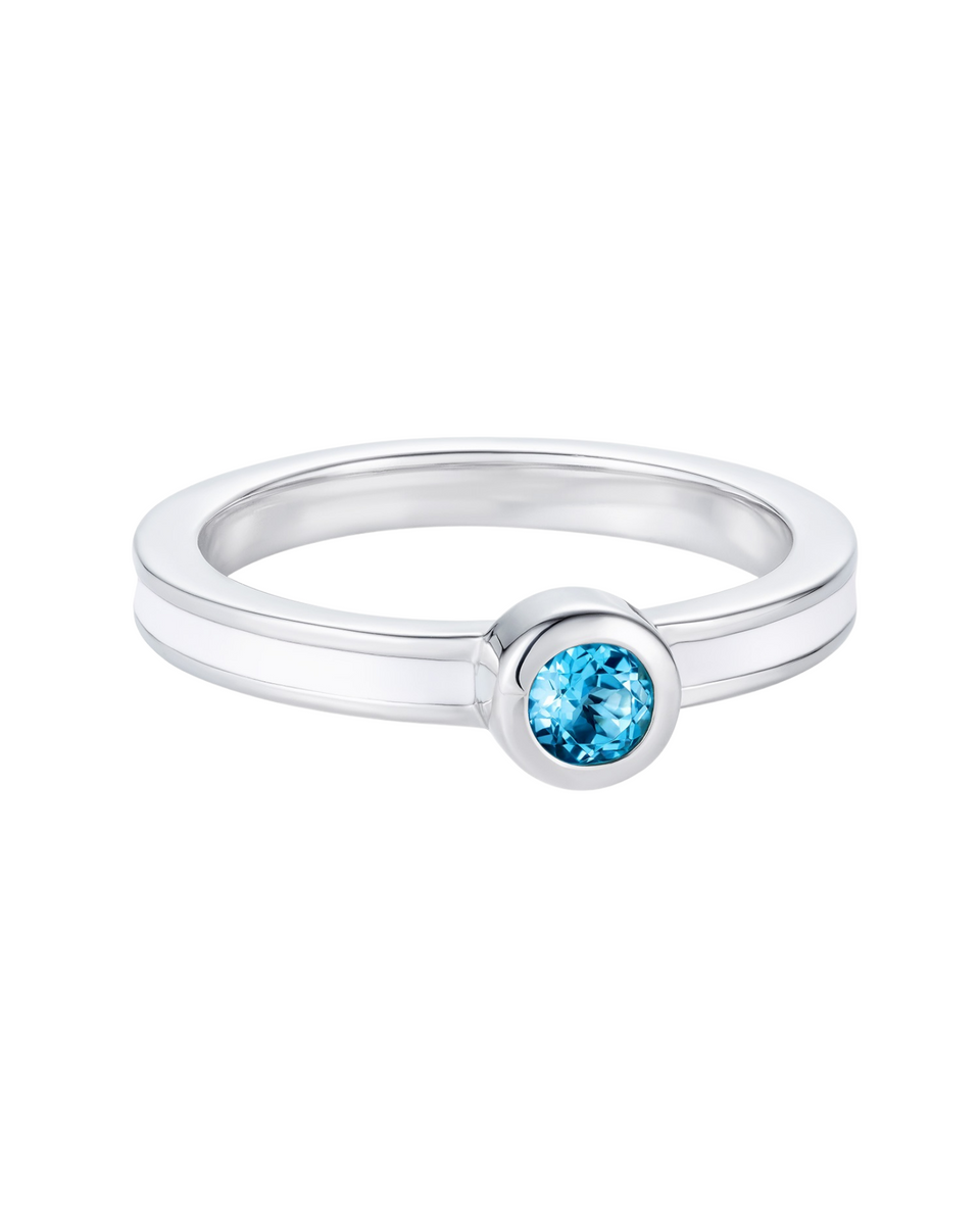 'Better Together' Ostro Blue Topaz Round Stacking Ring – Something Blue ...